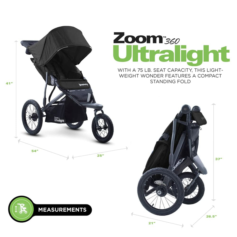 Zoom 360 Ultralight Lightweight Performance Jogging Single Stroller – joovy